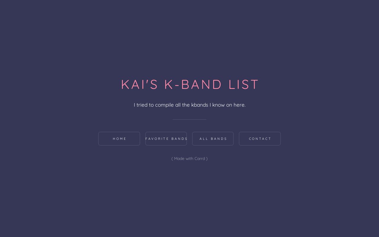 Kai's kband list